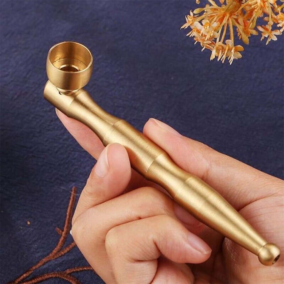 Vintage Brass Copper Pipe Metal Pipes Smoking Cigarette Tobacco Pipe ...