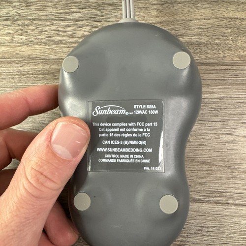 Sunbeam Electric Heated Blanket Controller S85A Control 3-Prong 180w | eBay