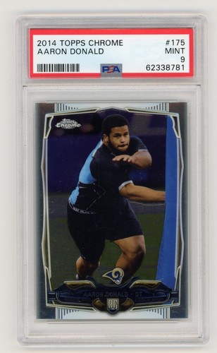 2014 Topps Chrome AARON DONALD Rookie Card RC #175 LA Rams - GRADED PSA ...
