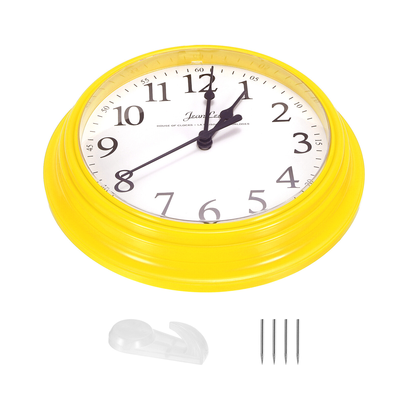 9 Inch Wall Clock, Quartz Battery Operated Silent Round Wall Clocks ...