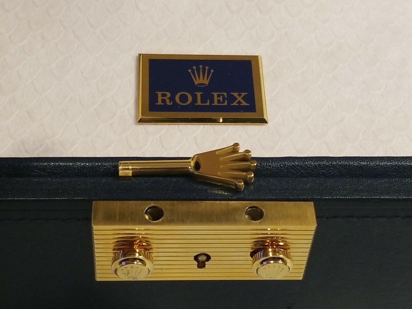 ROLEX LARGE BLUE PRESENTATION WATCH/JEWELRY BOX w/KEY 51.00.01 | eBay
