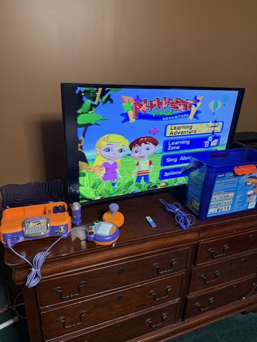 Vtech VSmile Learning System TV Console/ Game Bundle -TESTED & FULLY ...