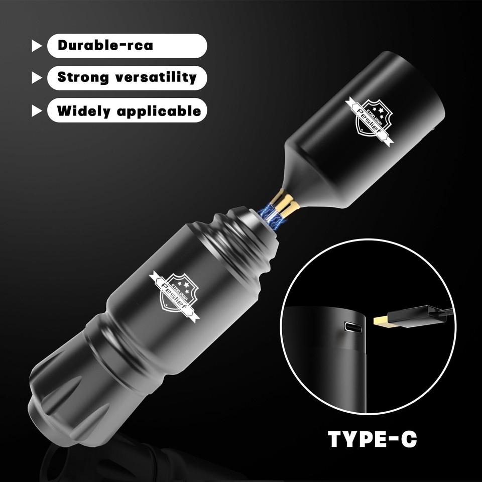 Wireless Tattoo Pen Machine Kit Complete with Power Supply Cartridge ...