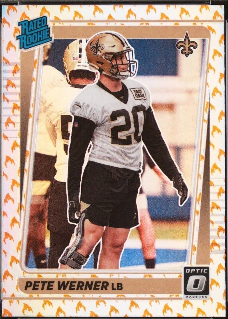 2021 Panini Donruss Optic - Rated Rookie Pete Werner #276 Fire Prizm ...