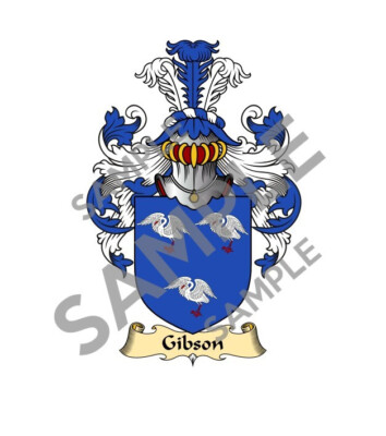 Gibson Surname Coat of Arms Heraldry Car Sticker Motorcycle Laptop ...