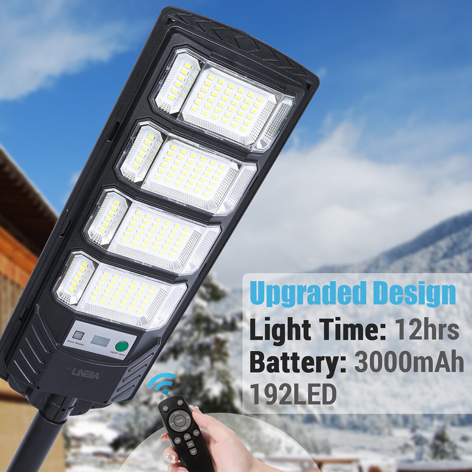 1000W Outdoor LED Solar Security Light Street Flood Light Dusk to Dawn ...