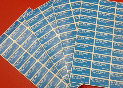 Airmail Stickers .....Sheets of 36 (Par Avion)....Royal Mail stickers ...