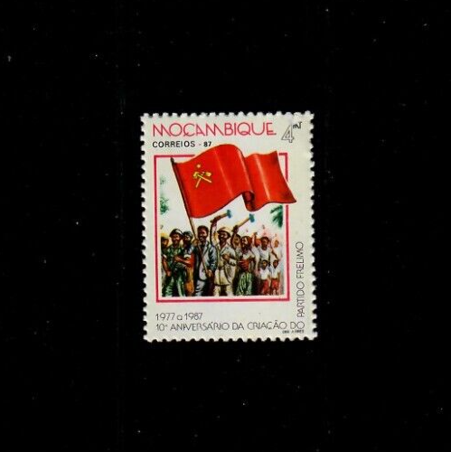 Mozambique 1987 - Frelimo Party Flag - Single Stamp - Scott #1014 - MNH ...
