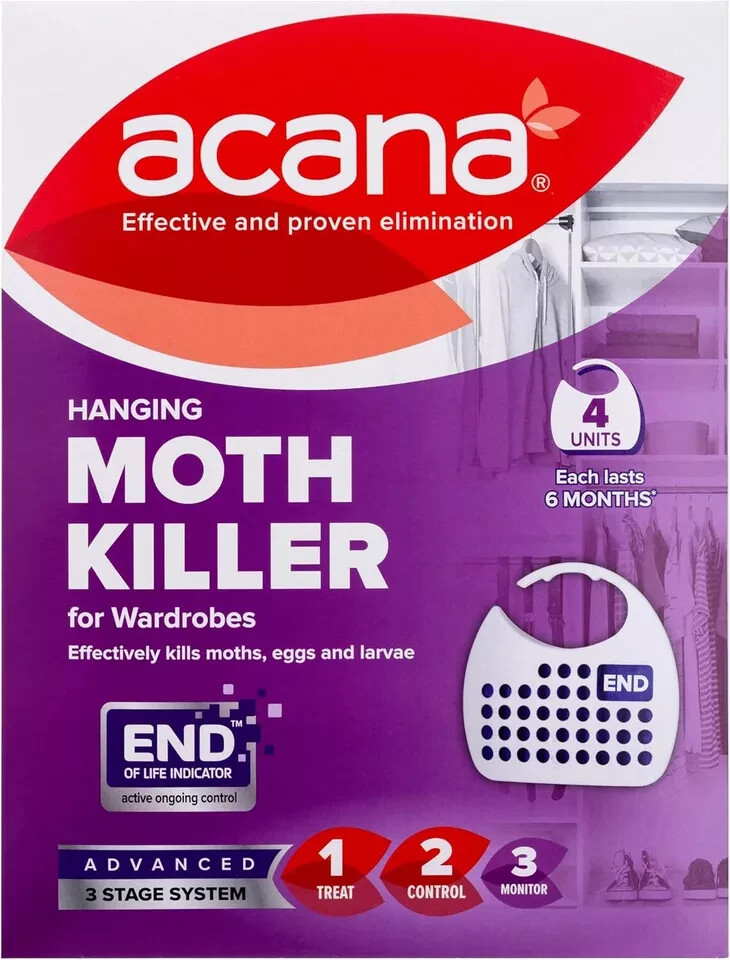 ACANA MOTH HANGING PROOFER KILLER REPELLENT FRESHENER FABRIC LAVENDER 4 ...