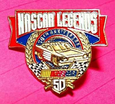 OFFICIAL 50TH ANNIVERSARY RACING NASCAR COUNTRY SOUVENIR PIN BADGE USA ...