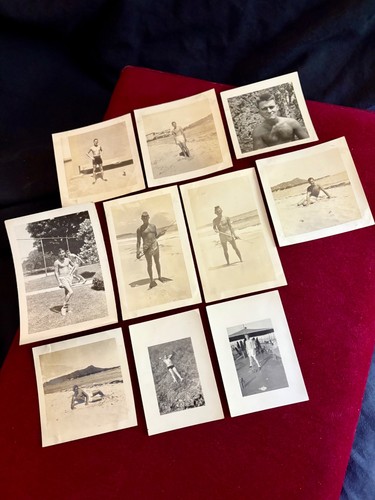 2nd LOT 10 40s/50s PHOTOS Handsome Shirtless Athletic Hunks, Beach Beef ...