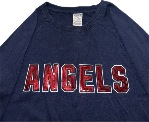 Los Angeles Angels Blue Pullover Crewneck Sweatshirt Womens Small ...