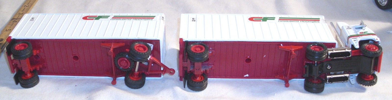 TONKIN CF MOTOR FREIGHT TANDEM WHITE SEMI TRUCK DIECAST SET 1:53 | eBay