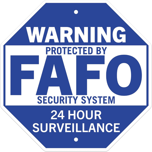 FAFO Security Sign - Funk around Find Out - Home Security Sign for Yard ...