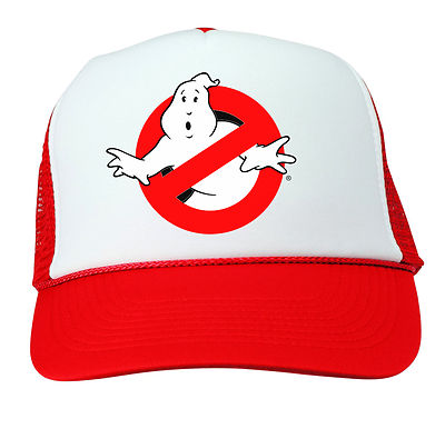 GHOSTBUSTERS HAT Halloween Costume RED Trucker Cap Adjustable Funny 80s ...