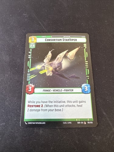 Star Wars Unlimited Spark of Rebellion Consortium StarViper FOIL | eBay
