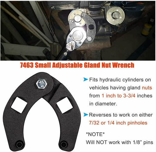7463 From 1" To 3-3/4" Small Adjustable Gland Nut Wrench For Hydraulic ...