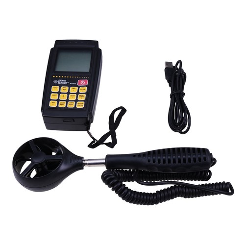 Smart Sensor AR856 Air Flow Anemometer Infrared Temperature Meter USB Software # | eBay