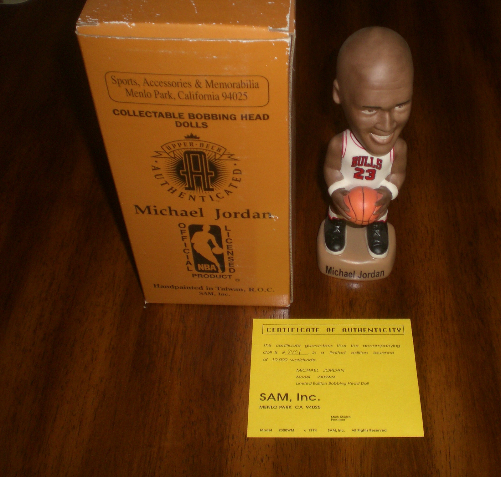 1994 BULLS MICHAEL JORDAN SAM BOBBING HEAD DOLL BOBBLEHEAD | eBay