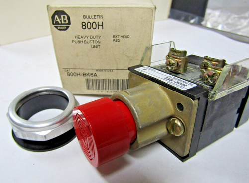 ️NEW ALLEN-BRADLEY EXTENDED RED PUSH BUTTON SWITCH 800H-BK6A ...