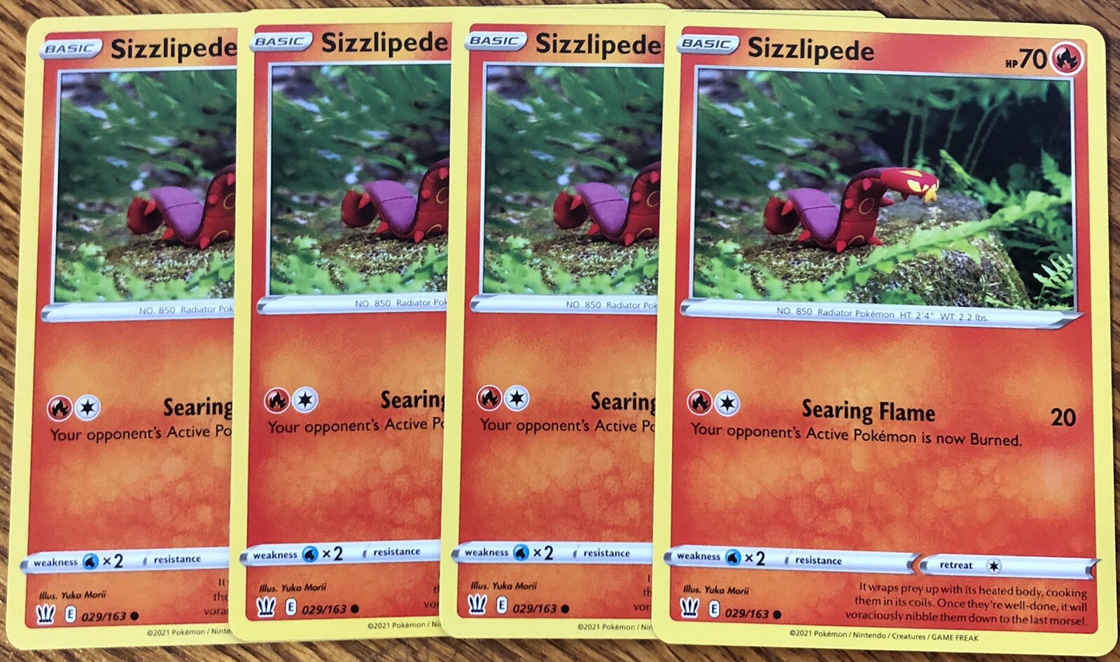 x4 Sizzlipede 29/163 - Battle Styles - Common - Read Desc. | eBay