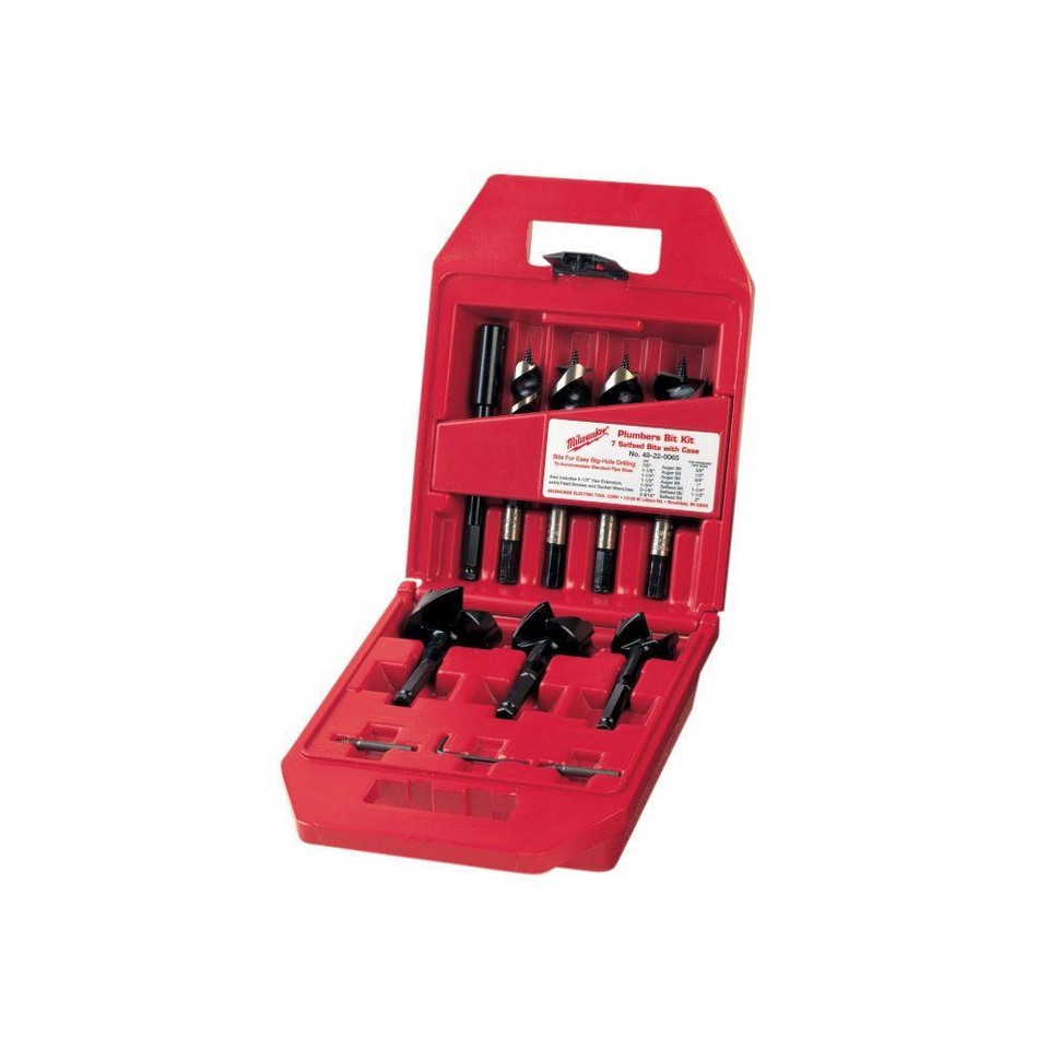 Milwaukee 49-22-0065 Selfeed High-Speed Steel Wood Boring Bit Set (7 ...