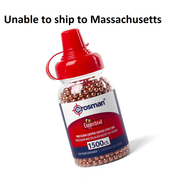 Daisy Crosman Copperhead .177 Cal 1500 Copper BBS Bottle BB Gun Ammo ...