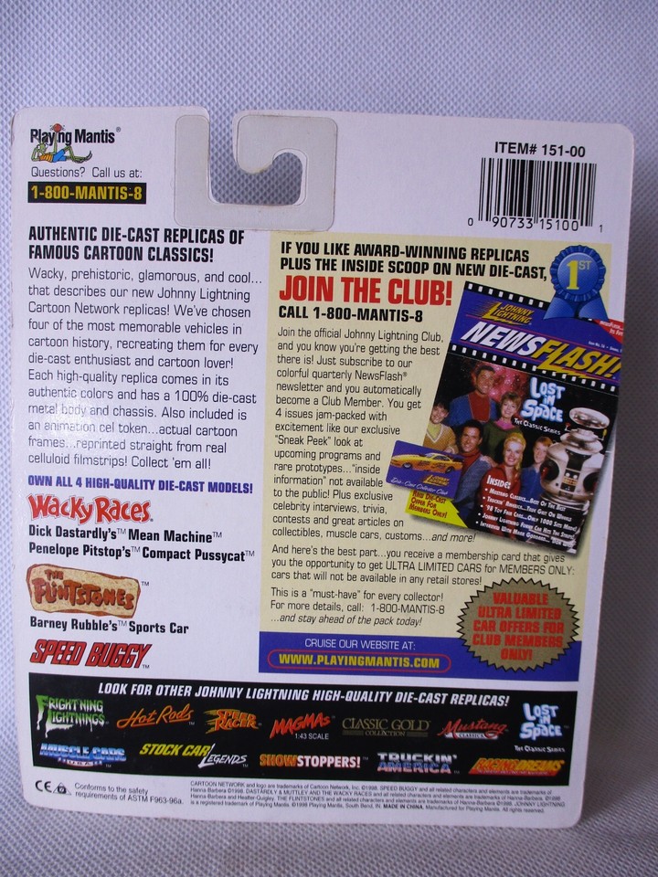 Wacky Races Penelope Pitstop's Compact Pussycat 1998 Diecast Johnny ...