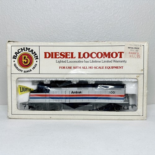 🔢 Bachmann HO Scale Equipment Diesel Locomot Amtrak #100 New With ...