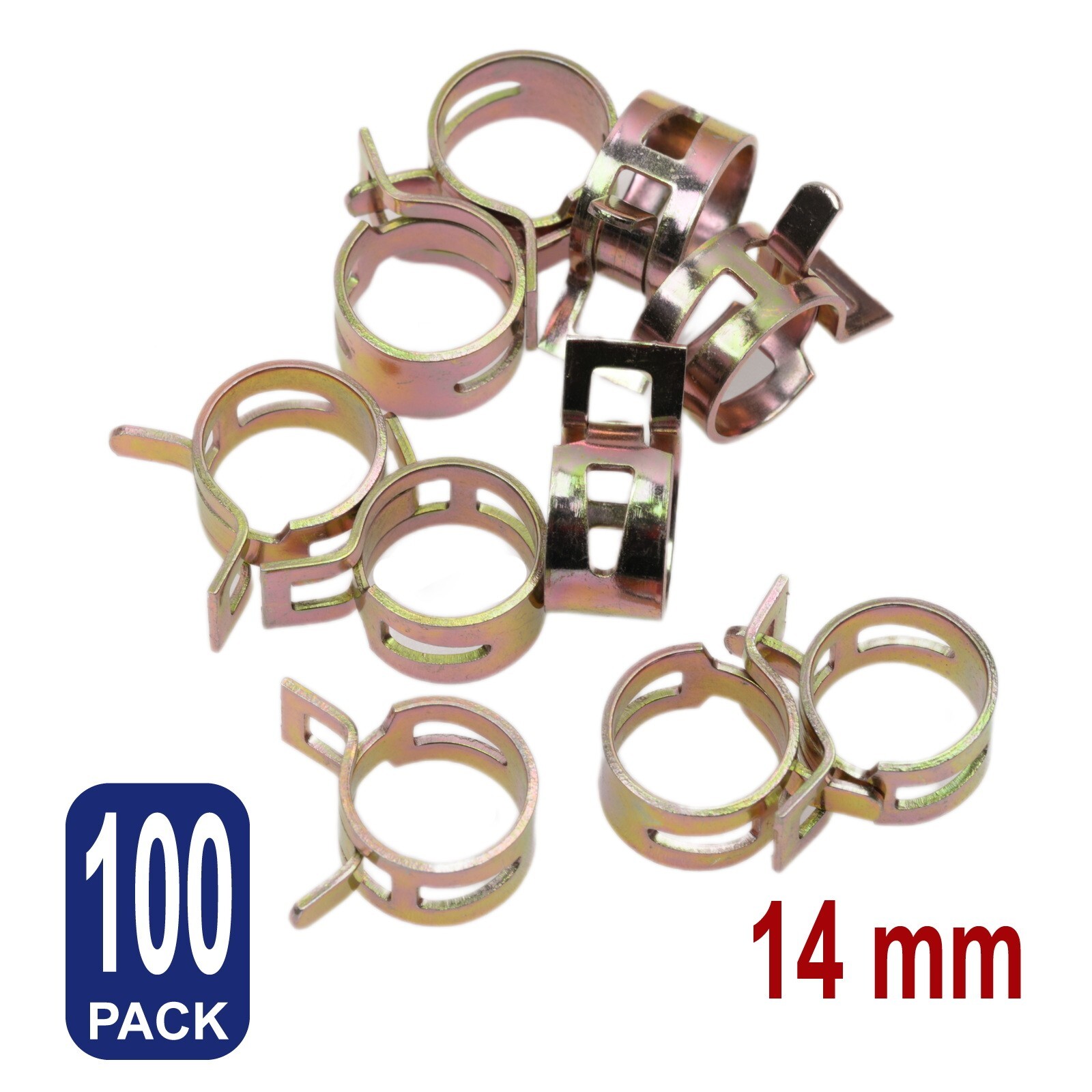 14 mm Spring Band Hose Clamps Clip Air Vacuum Pipe Plumbing Fuel Line ...