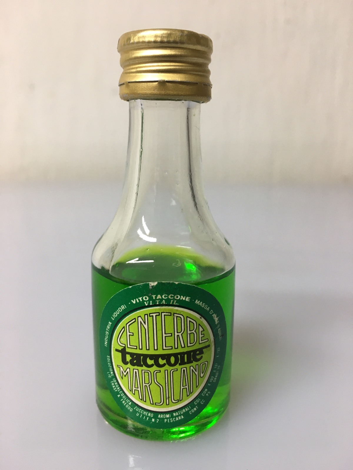 Mignon Miniature Taccone Centerbe Marsicano 25cc 70% Vol | eBay