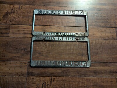 2x Vintage Rubidoux Riverside California Cadillac Oldsmobile License ...