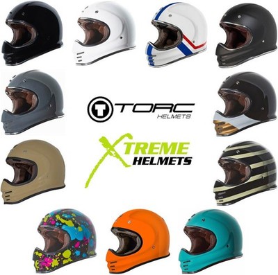 Torc Baja T3 Retro Helmet Classic Moto Removable Visor DOT ECE XS-2XL ...