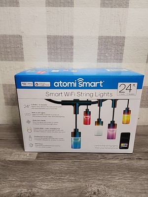 Atomi Smart Wi-Fi Color String Lights 24 ft Control With Smartphones ...