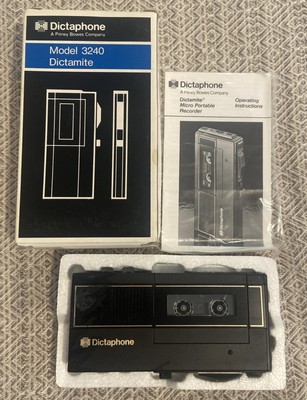 Dictaphone 3240 Dictamite Voice Micro Cassette Tape Recorder Original ...
