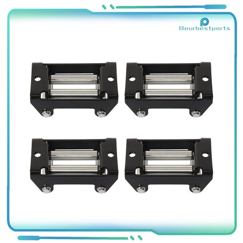 4pcs ATV UTV Winch Roller Fairlead Universal 4 Way Roller Cable Guide ...