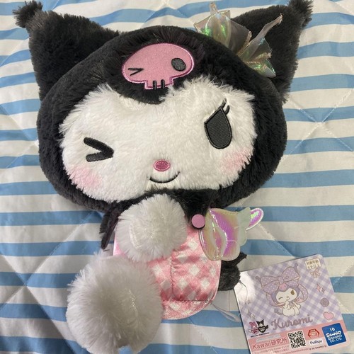 Kuromi Plush Toy Sanrio Pink Check Emo Angel Winking New | eBay