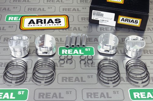 Arias Forged Pistons B18C5 7.3 cc 13.2:1 84.5mm Bore 87.2mm Stroke 137 ...