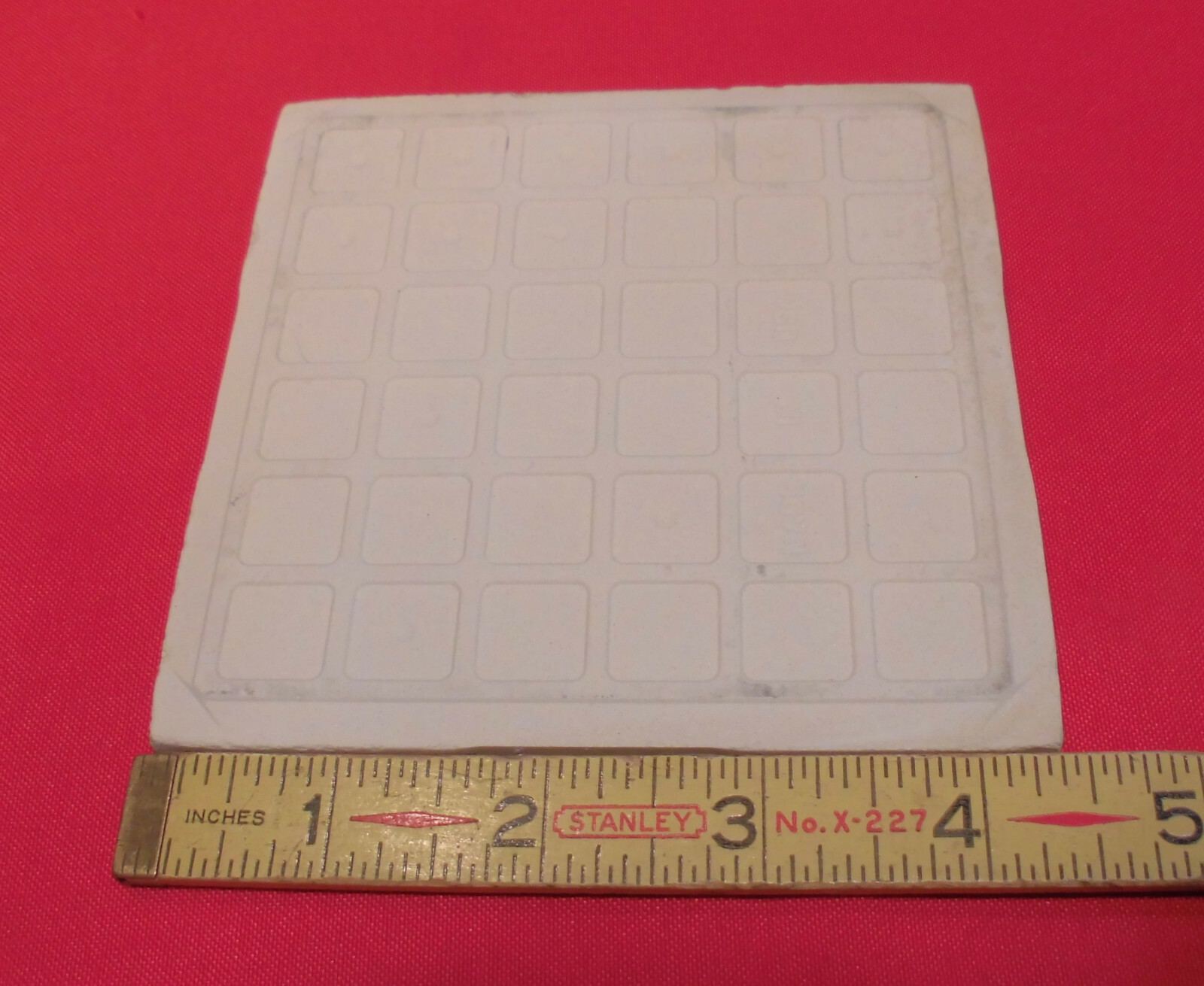 1 pc. *White & Bumpy* Matte Ceramic Tile 4-3/8" by Florida Tile Co ...