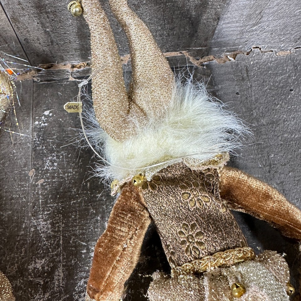 Mark Roberts Elf Jester Gold Christmas Fairy Doll Ornament Elves Lot of ...