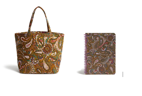 Vera Bradley Grand Tote Buta Spray Large Bag Carry On Purse + BONUS ...