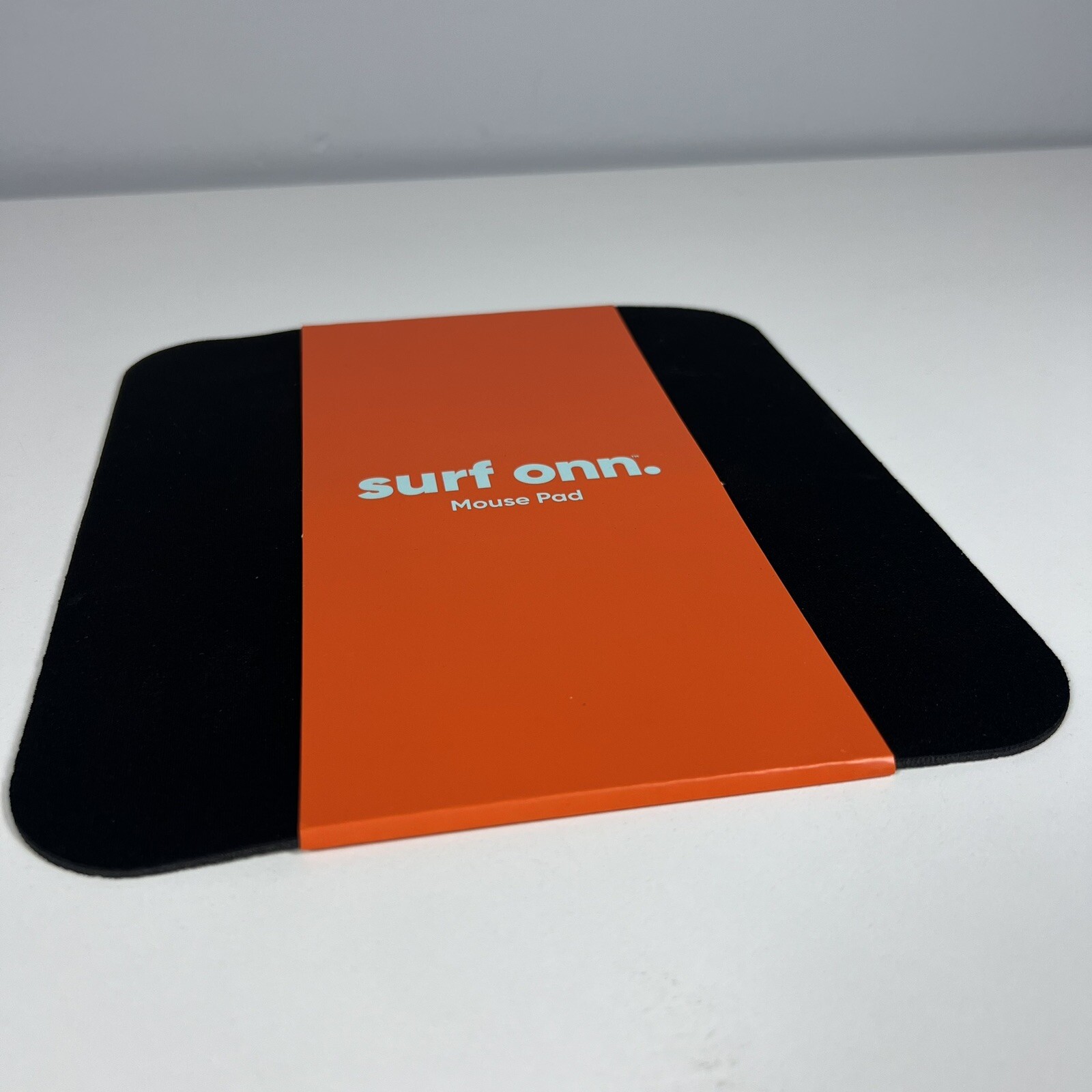 Surf Onn Basic Black Mouse Pad New 8.5” X 7.7” Non Skid Rubber Backing ...
