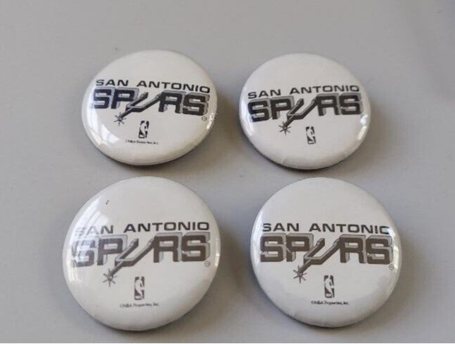NBA San Antonio Spurs Used Small Four Button Lot White OOP Basketball ...
