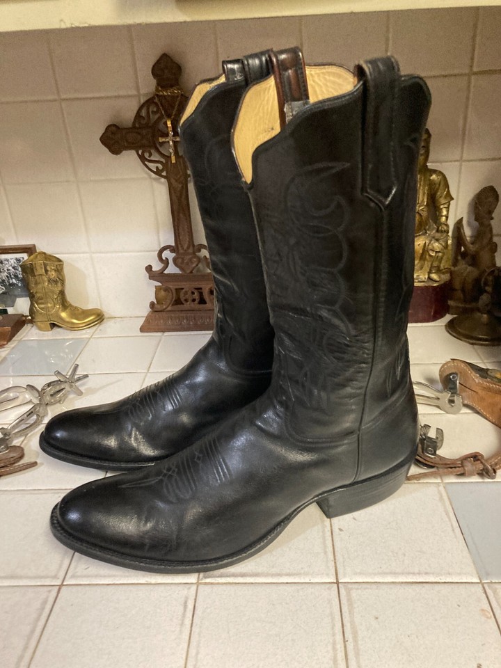 Rios of Mercedes Texas BLACK CUSTOM HAND MADE Western Trail Boss Cowboy ...