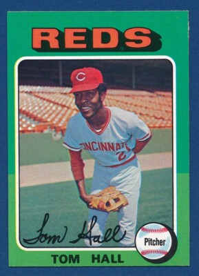 1975 Topps Mini #108 Tom Hall - Cincinnati Reds Set Break - NM/MT | eBay