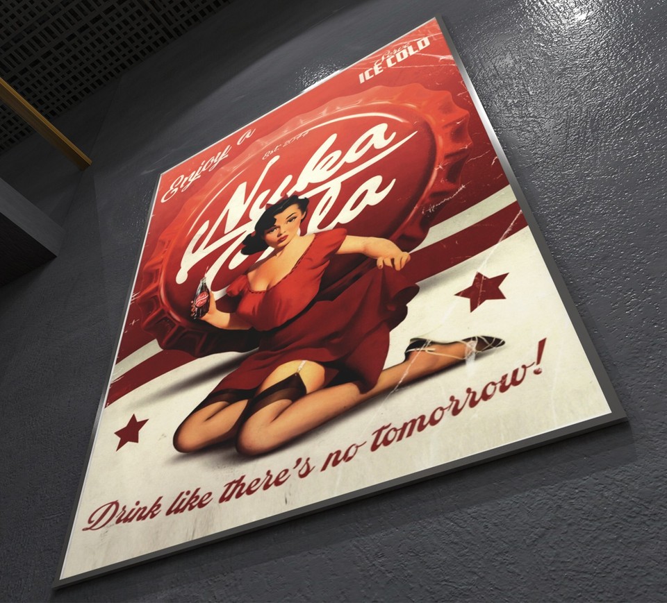Poster Enjoy A Nuka Cola Pin Up Video Game Poster Gaming Fallout | eBay