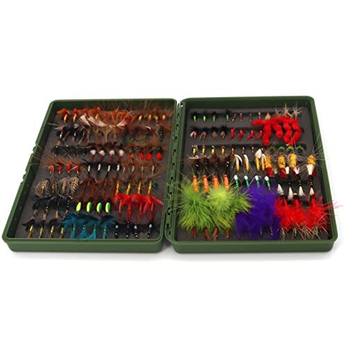 Fly Fishing Flies Assortment Kit Dry Wet Nyphms 168PCS Fishing Flies ...