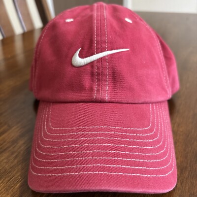 Nike Golf Red Strapback Cap Baseball Hat Maroon | eBay