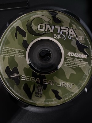 Contra: Legacy of War (Sega Saturn, 1997) Authentic Game Disc Only ...