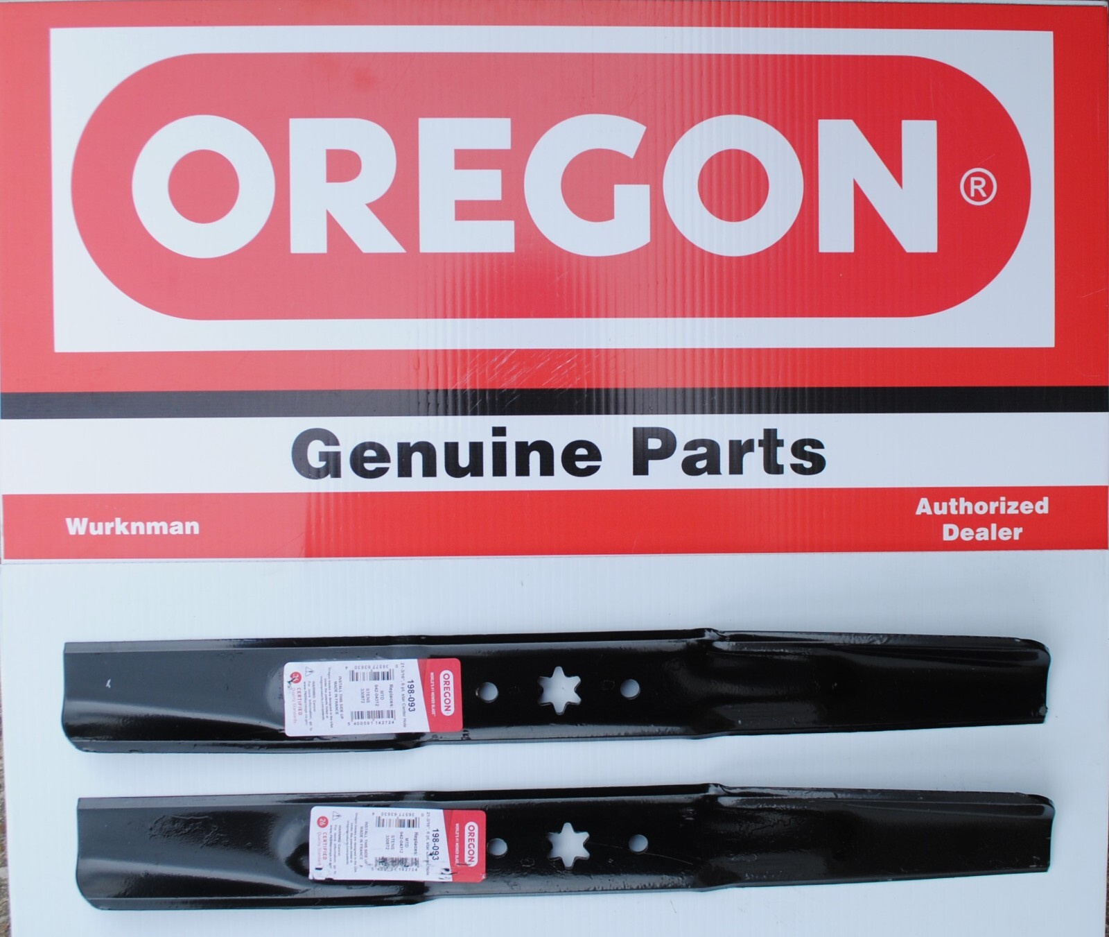 2 pk 98-093 aka 198-093 Oregon Blades MTD 42" 942-0656, 942-04308 6 ...